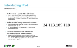 Pace IT - Introduction to_IPv4 (part 1) | PPT