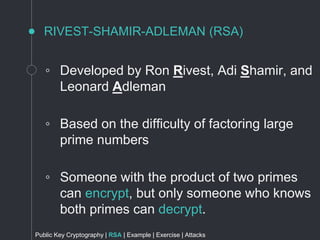 Public Key Cryptosystems and RSA | PPT