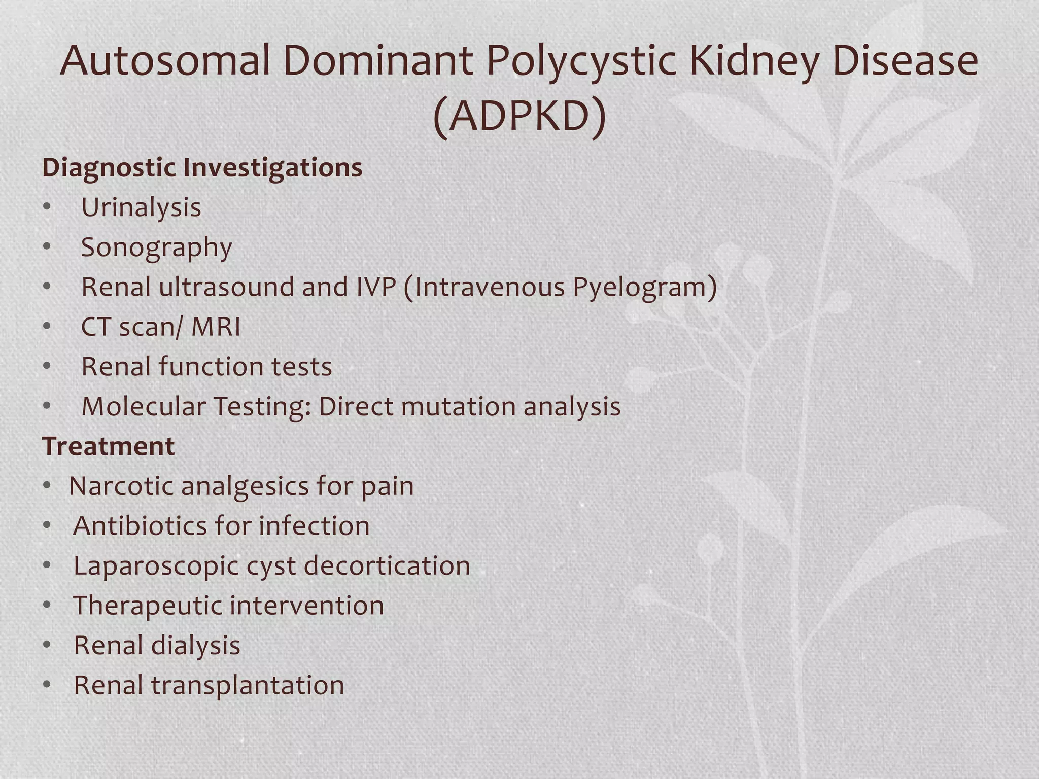 Polycystic Kidney Disease | PPTX