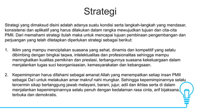 Materi PKD-Strategi Pengembangan PMII Berbasis | PPTX