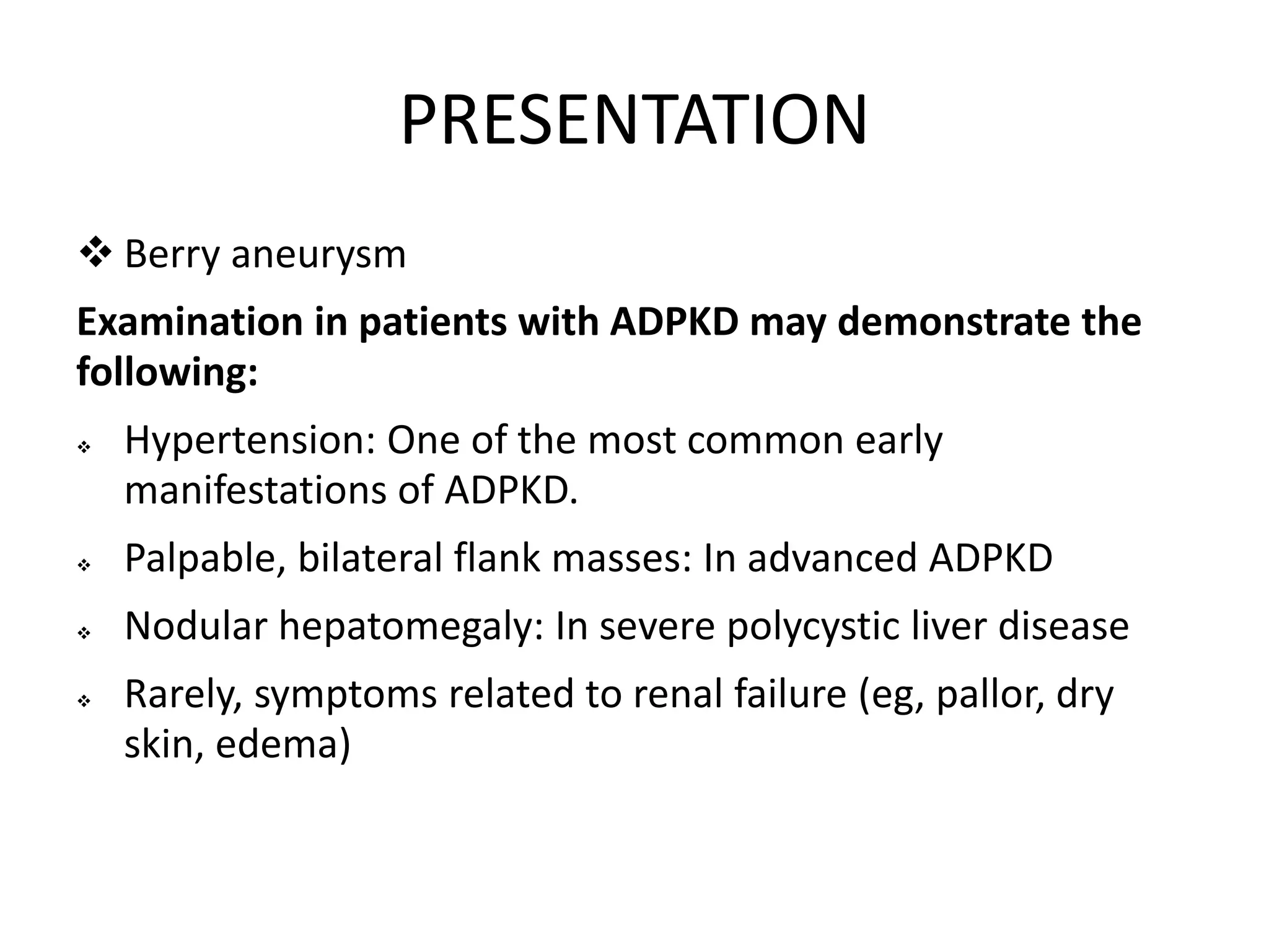 Polycystic Kidney disease | PPTX