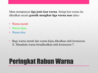 Pke3104 perkhidmatan kesihatan sekolah_saringan rabun warna | PPTX