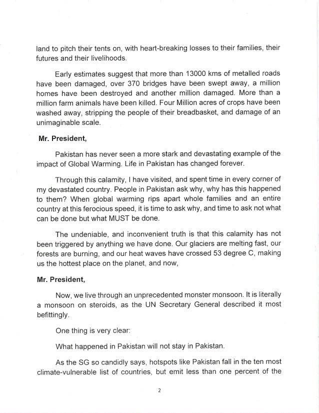 Prime Minister Shehbaz Sharif speech at 77th Session of UNGA | PDF