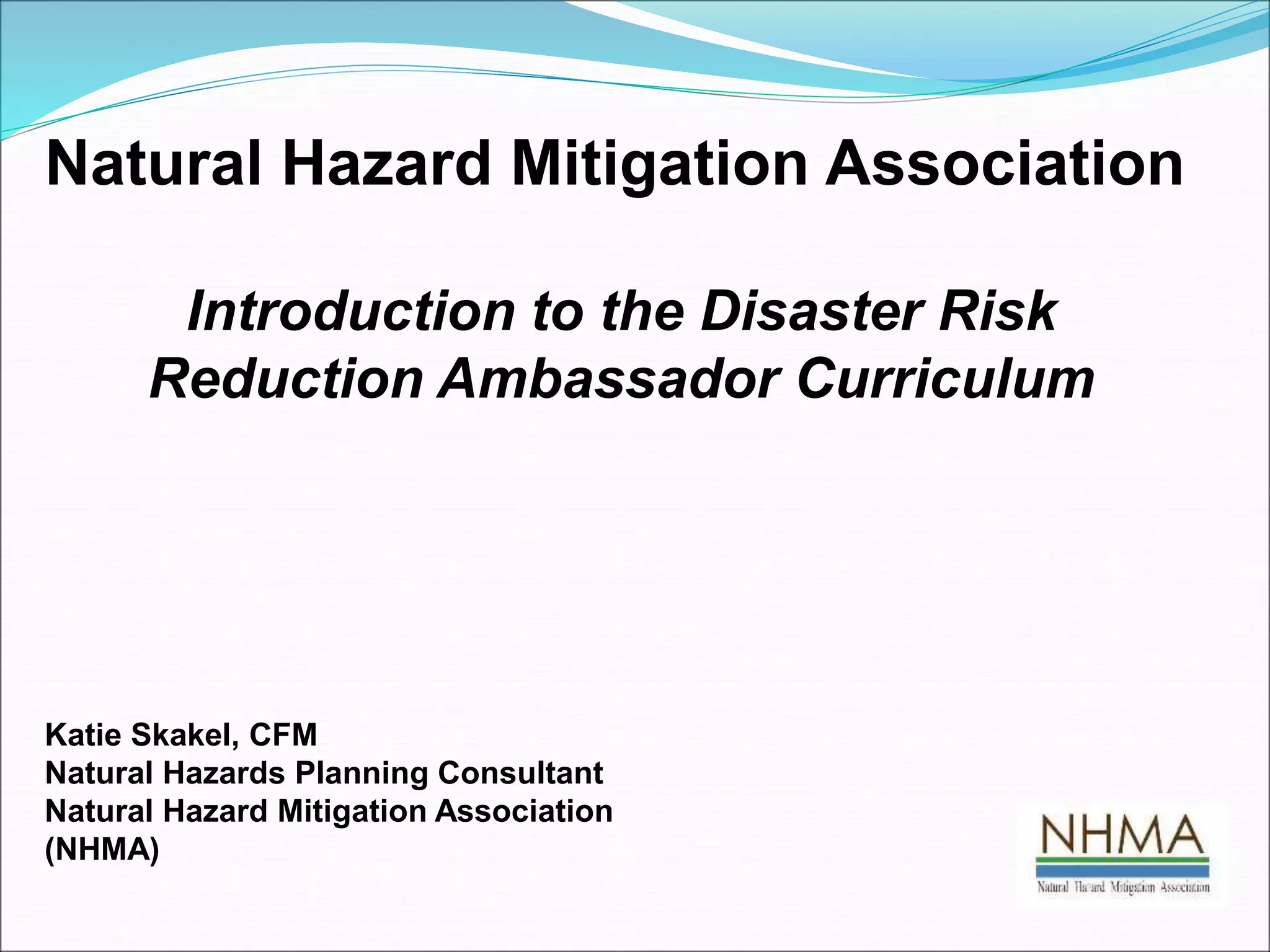 Disaster Risk Reduction Ambassador Introduction | PPT