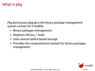 Pkg slides from BSDCan conference | PDF