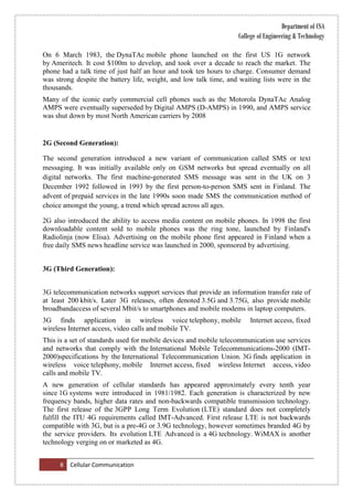 Cellular Communication Report | PDF