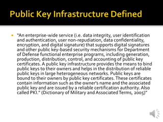 Pki part 1 | PPTX | Information and Network Security | Computing