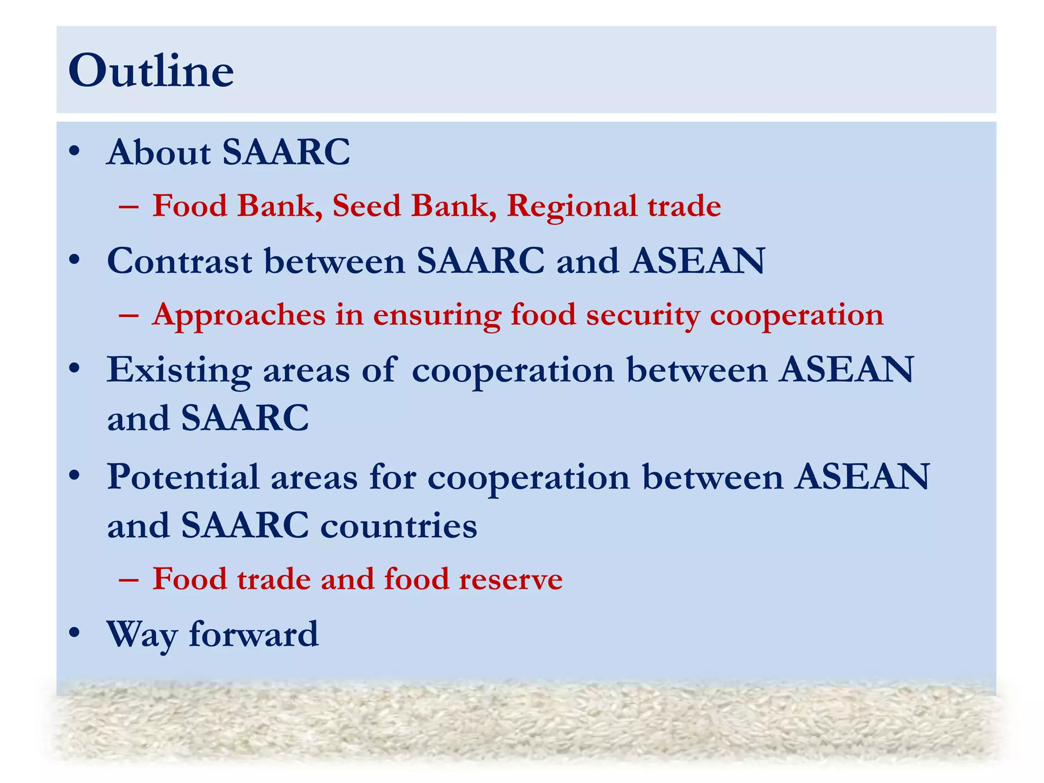 ASEAN and SAARC Regional Trade- PK Joshi | PPTX