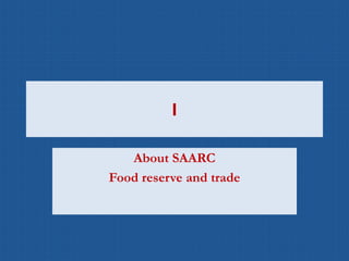 ASEAN and SAARC Regional Trade- PK Joshi | PPTX