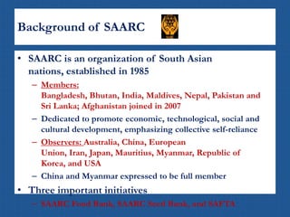 ASEAN and SAARC Regional Trade- PK Joshi | PPTX