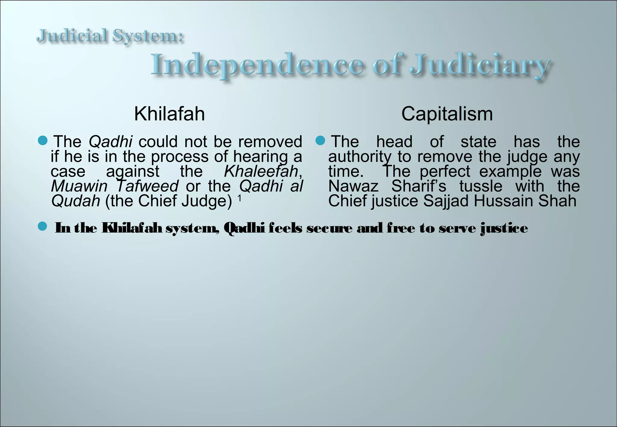 Islamic Judicial System vs. Pakistan's English Judicial System | PPT