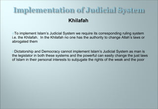 Islamic Judicial System vs. Pakistan's English Judicial System | PPT