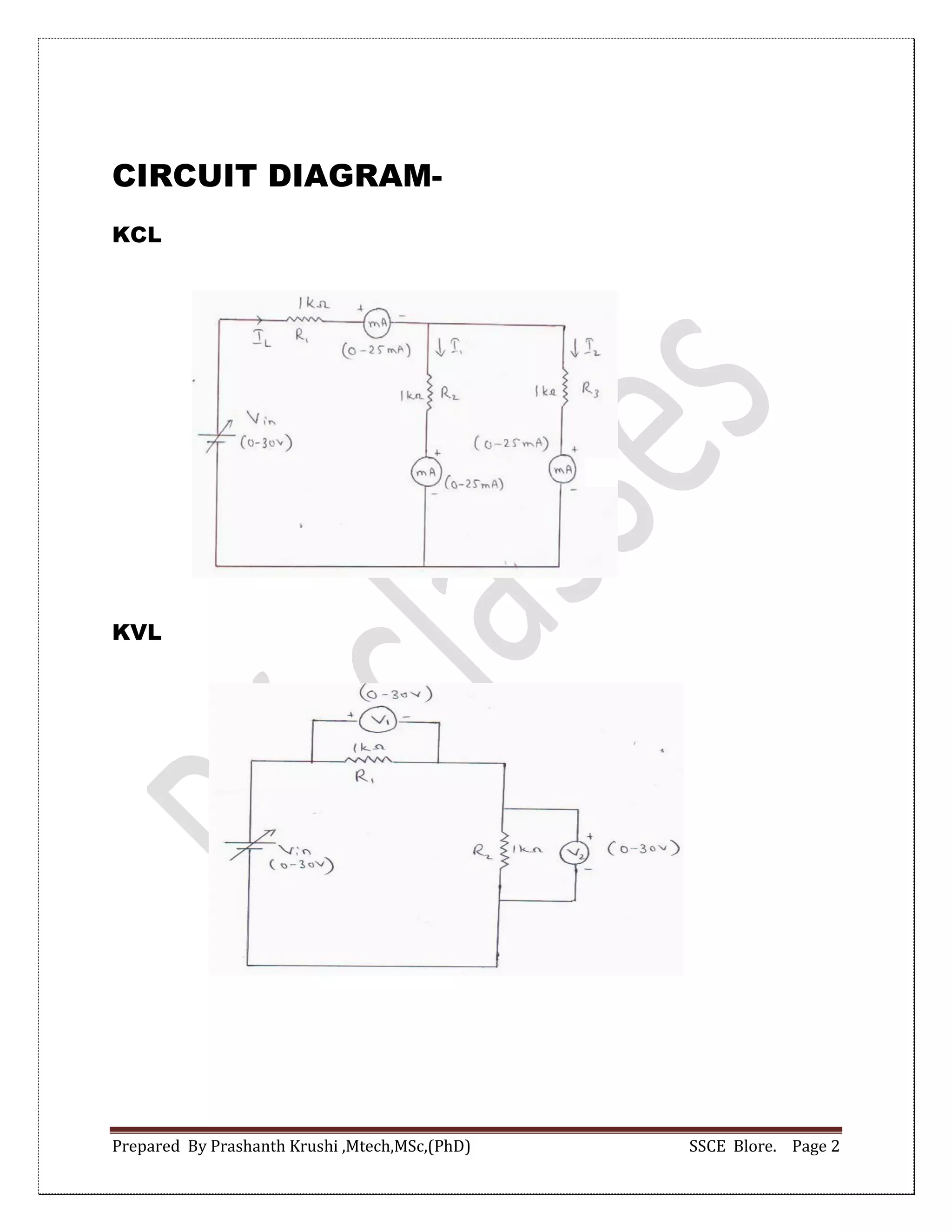 Basic Electrical Engineering Lab Manual 2018 cbcs scheme VTU | PDF