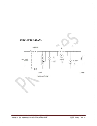 Basic Electrical Engineering Lab Manual 2018 cbcs scheme VTU | PDF
