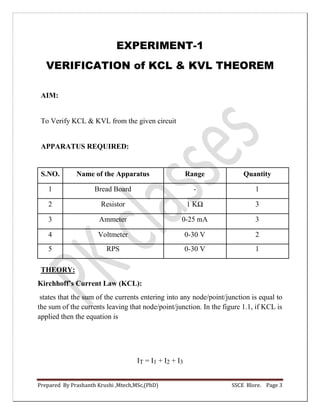 Basic Electrical Engineering Lab Manual 2018 cbcs scheme VTU | PDF
