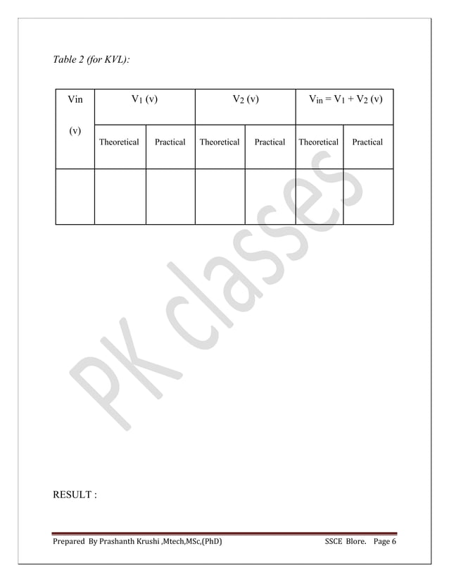 Basic Electrical Engineering Lab Manual 2018 cbcs scheme VTU | PDF