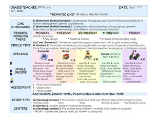 Pk lesson plan sept. 11th 15th06 | PPT