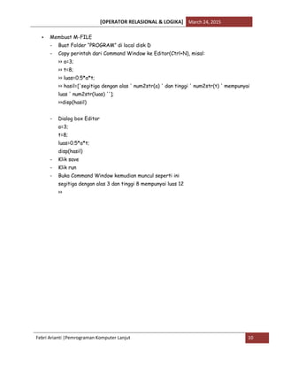 Operator Relasional & Logika | PDF