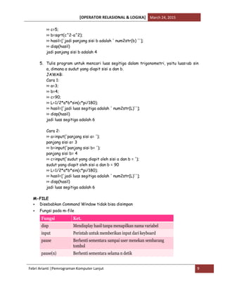 Operator Relasional & Logika | PDF