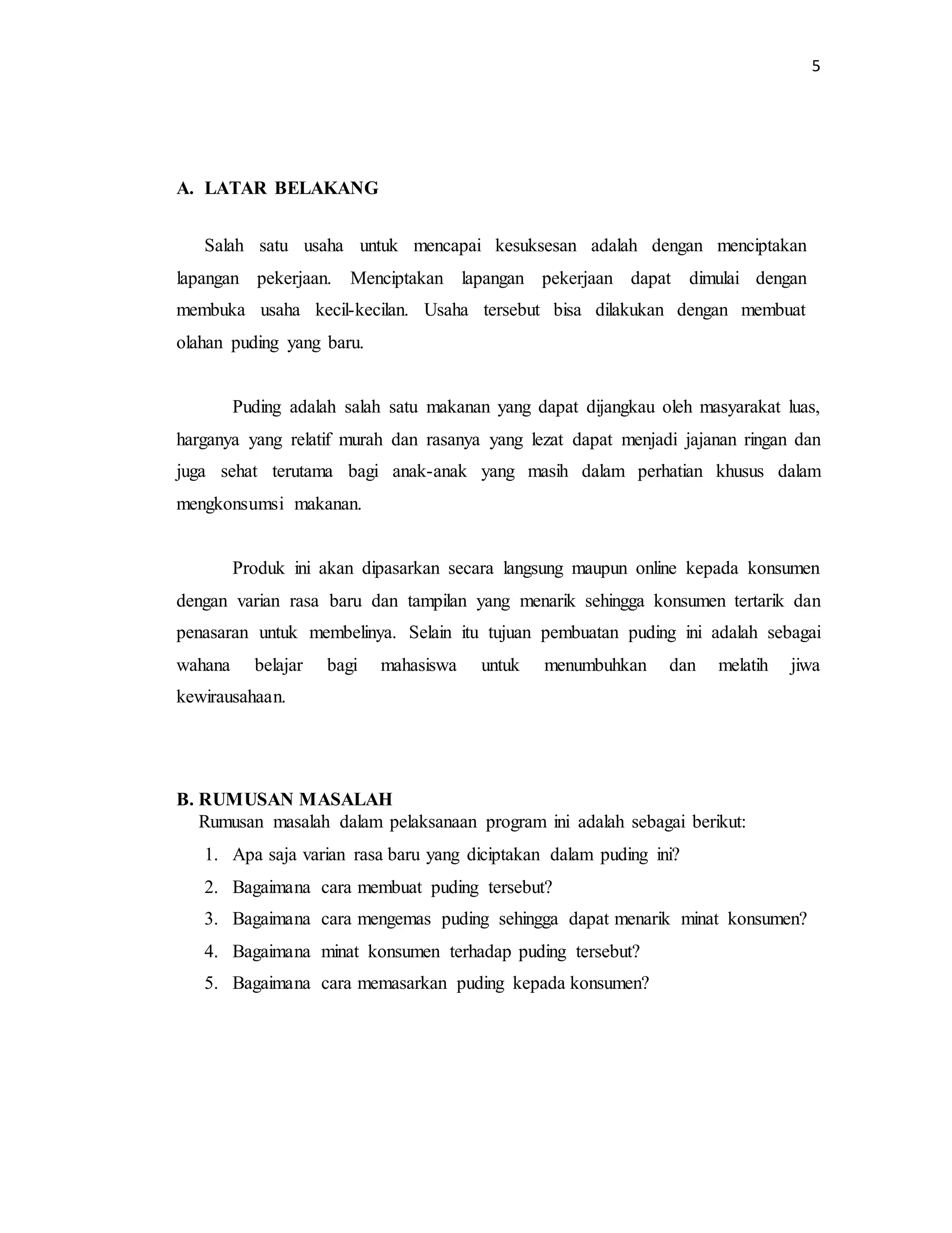Contoh PKM Lengkap | DOCX