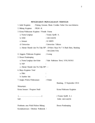 Contoh PKM Lengkap | PDF