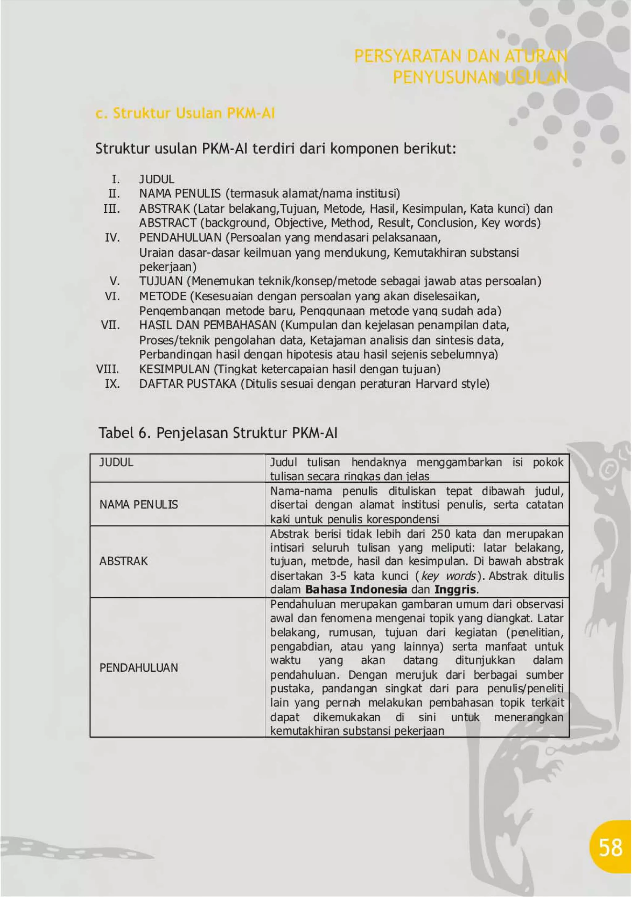 Pkm 2012-6-format-dan-struktur-usulan-pkm-karya-tulis | PDF