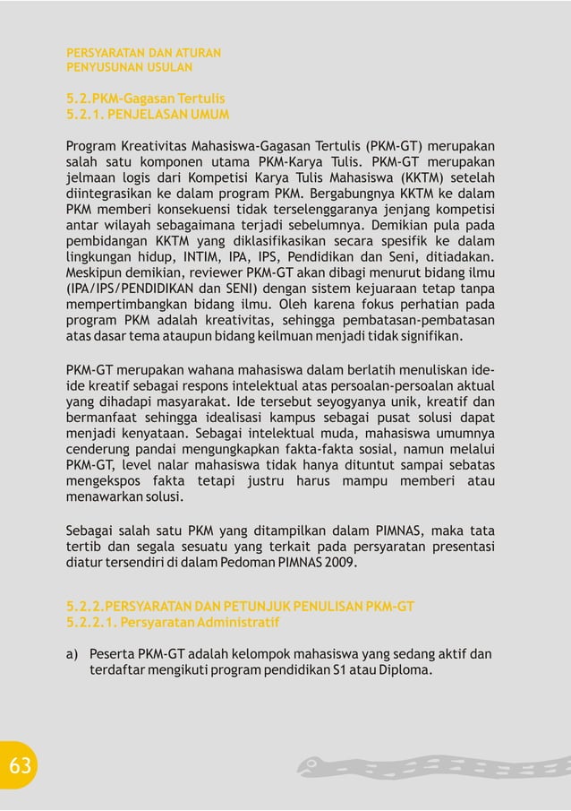 Pkm 2012-6-format-dan-struktur-usulan-pkm-karya-tulis | PDF
