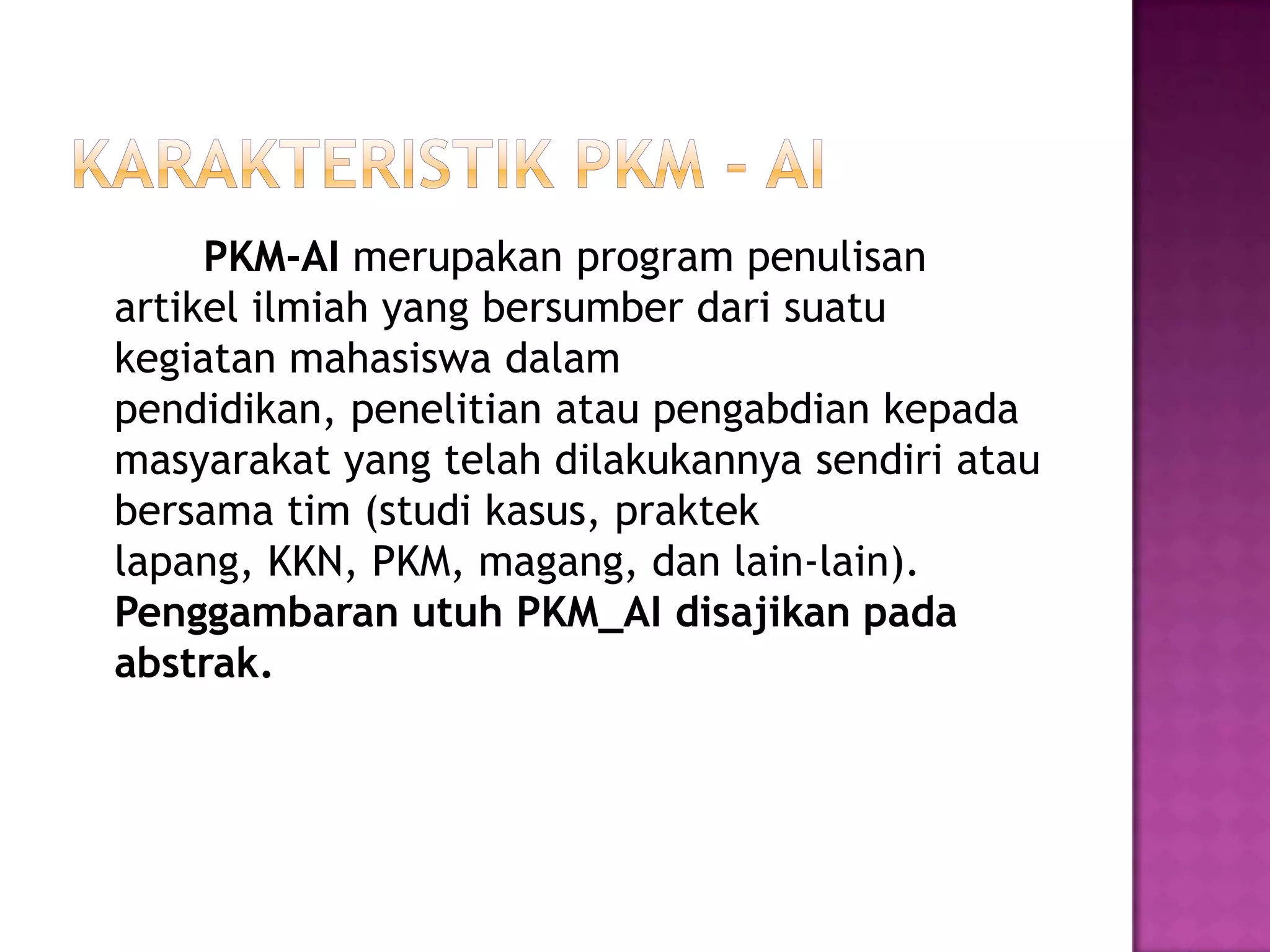 Pkm ai | PPTX