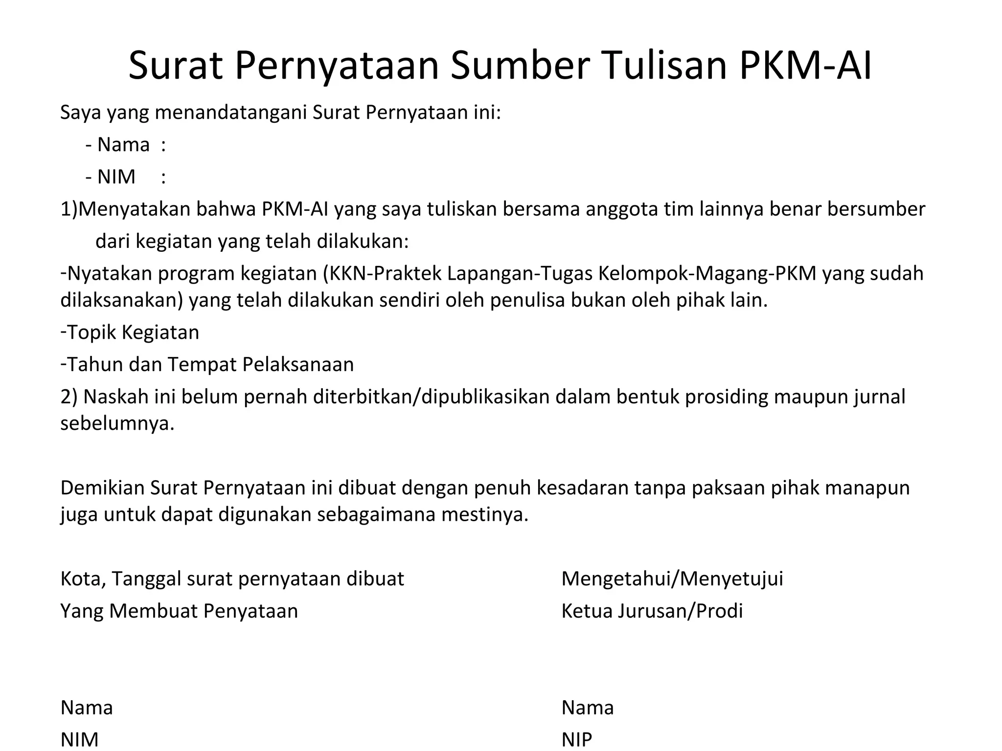 CONTOH Pkm | PPT