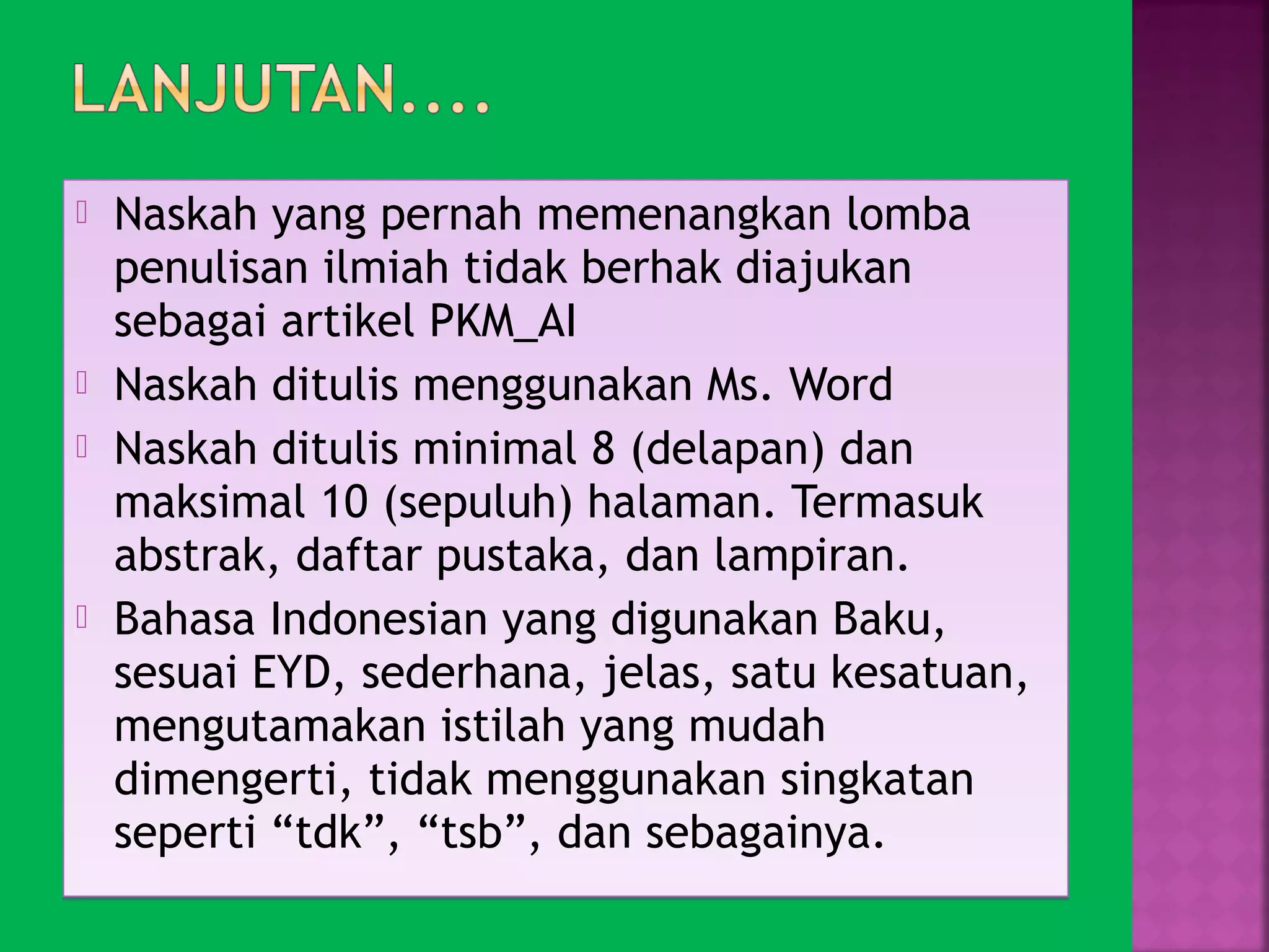 CONTOH Pkm | PPT