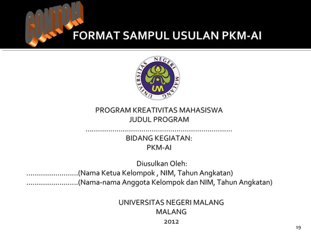CONTOH Pkm | PPT