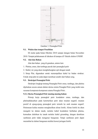 Pkm p perbandingan tembaga emas- platina sebagai bahan penghantar pada penangkal petir untuk ...