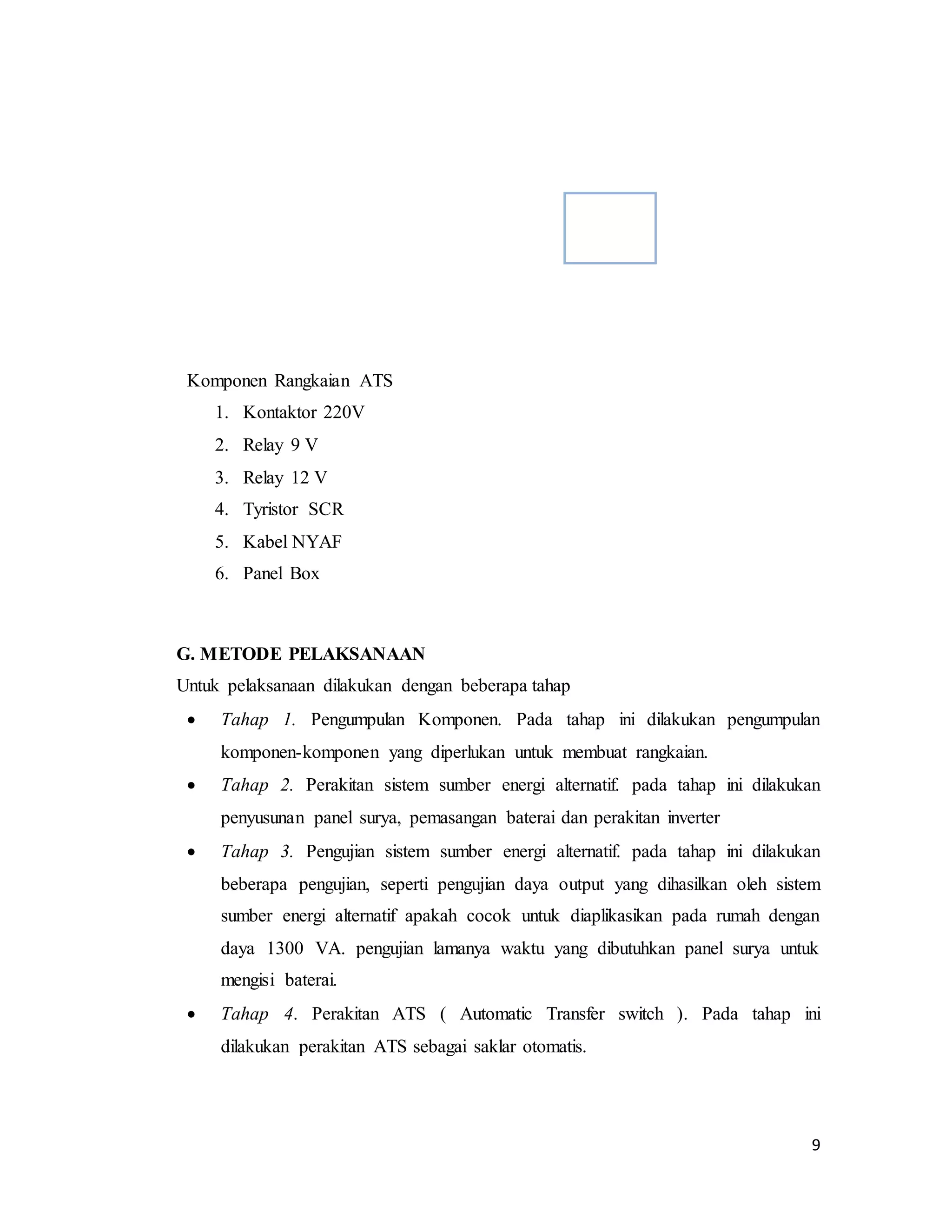 rancang bangun sistem hybrid PLTS-PLN | PDF