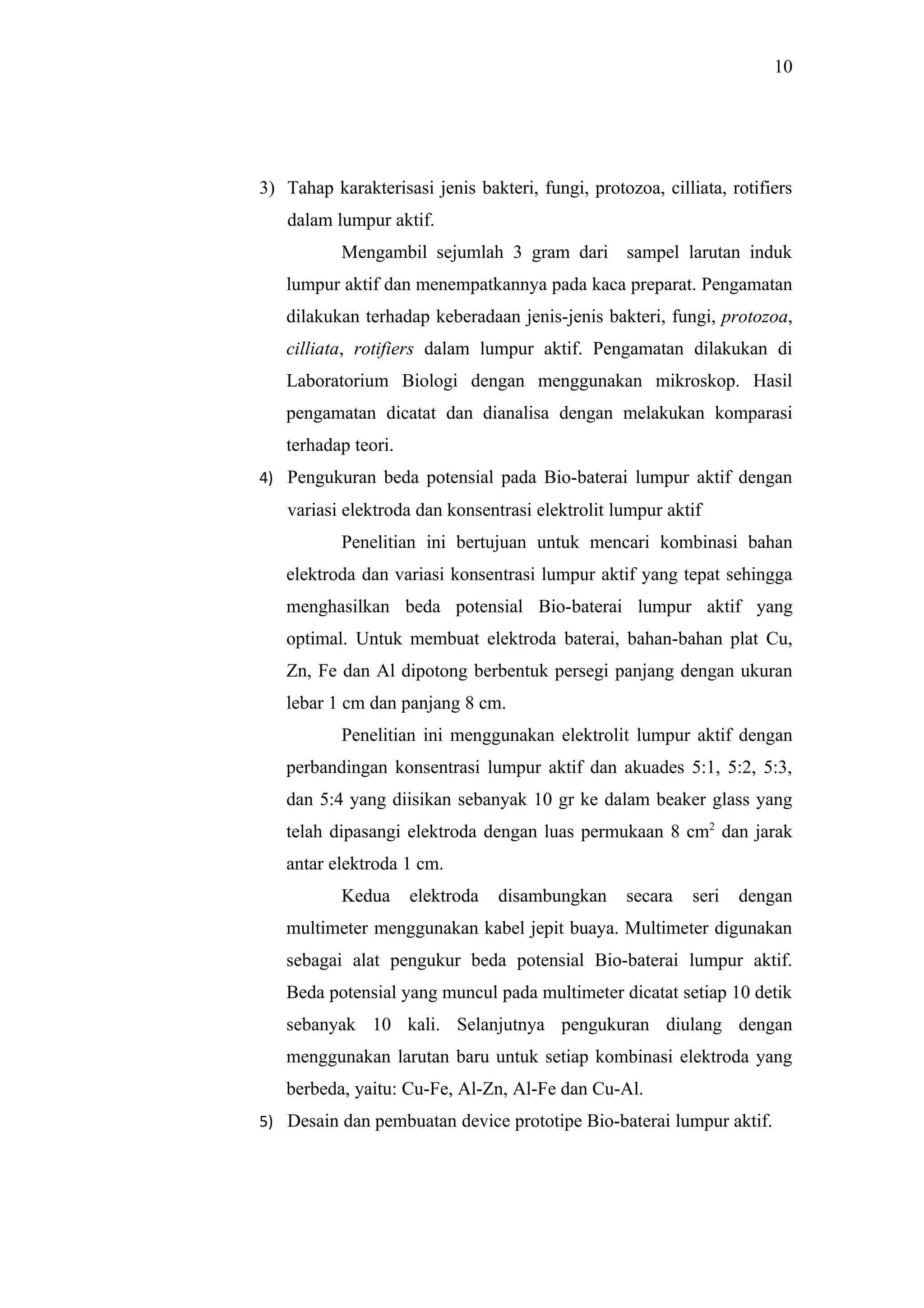 BIO-BATERAI LUMPUR AKTIF | DOC