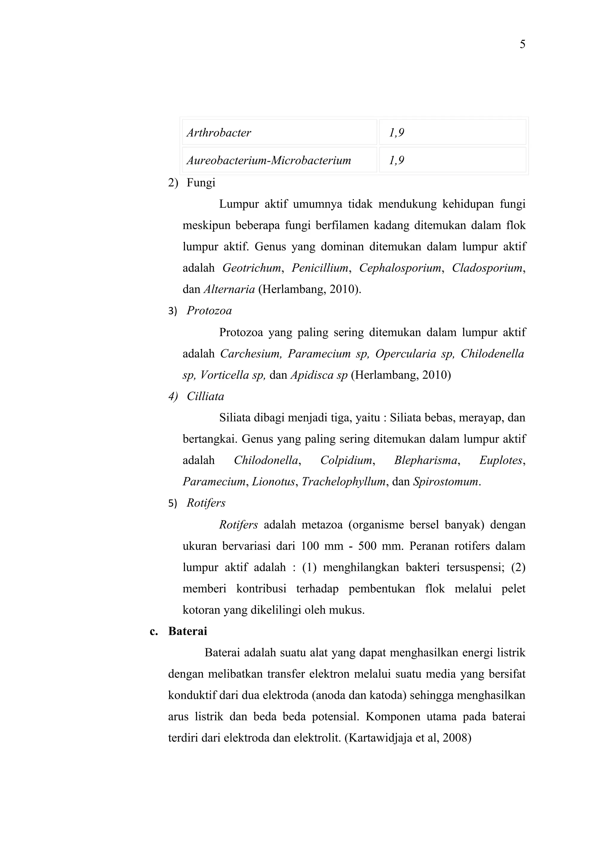 BIO-BATERAI LUMPUR AKTIF | DOC