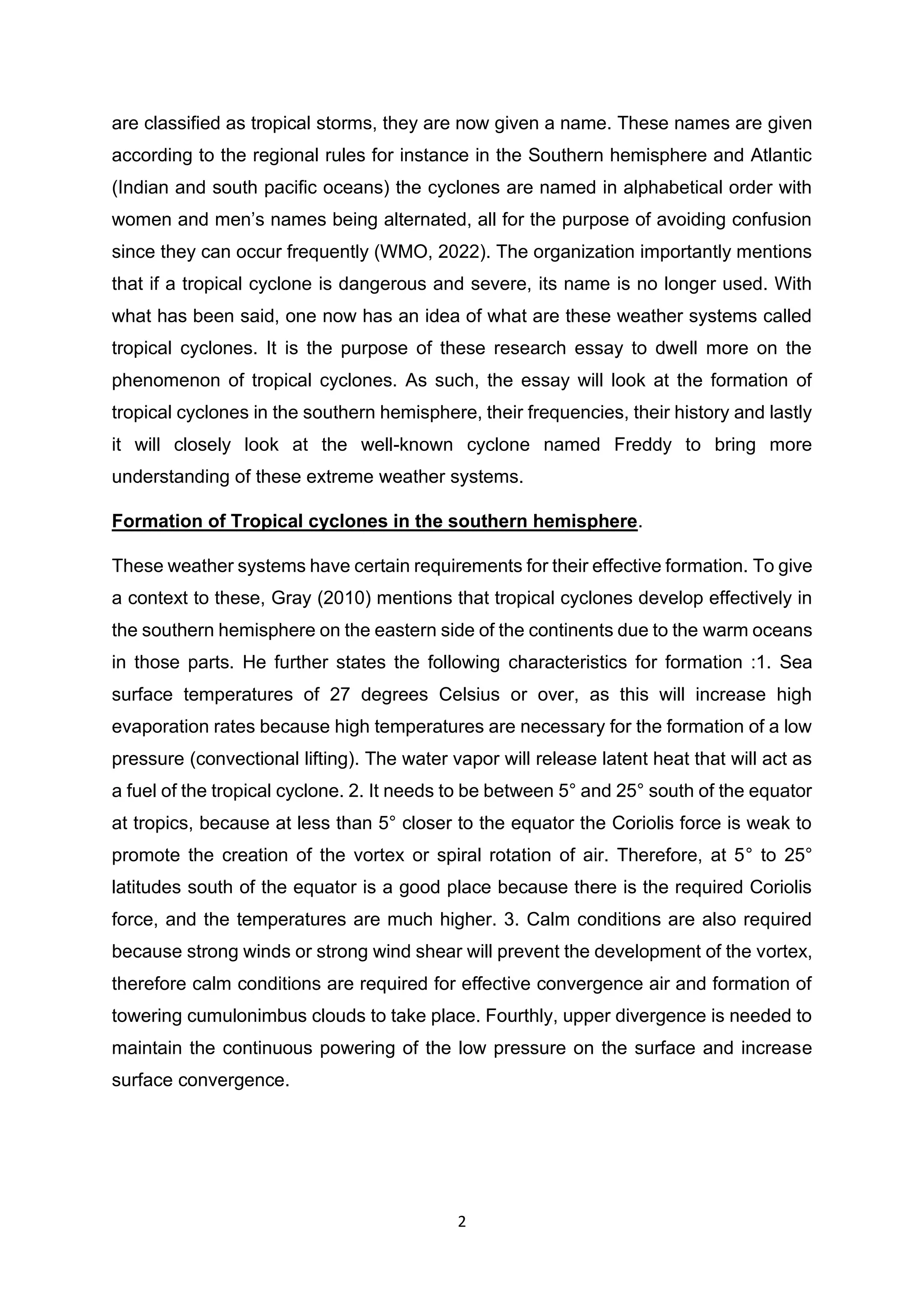 Understanding Cyclones. Cyclone Freddy being of interest | PDF