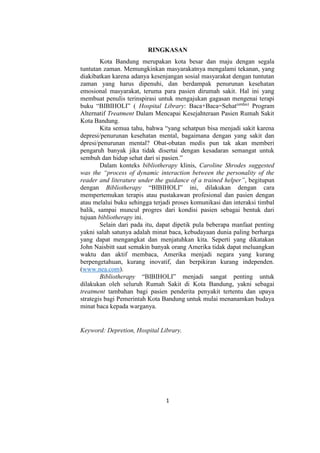 Pkmgt bibiholi bibliotherapy hospital library_yunita sari_universitas pendidikan indonesia_2015 ...