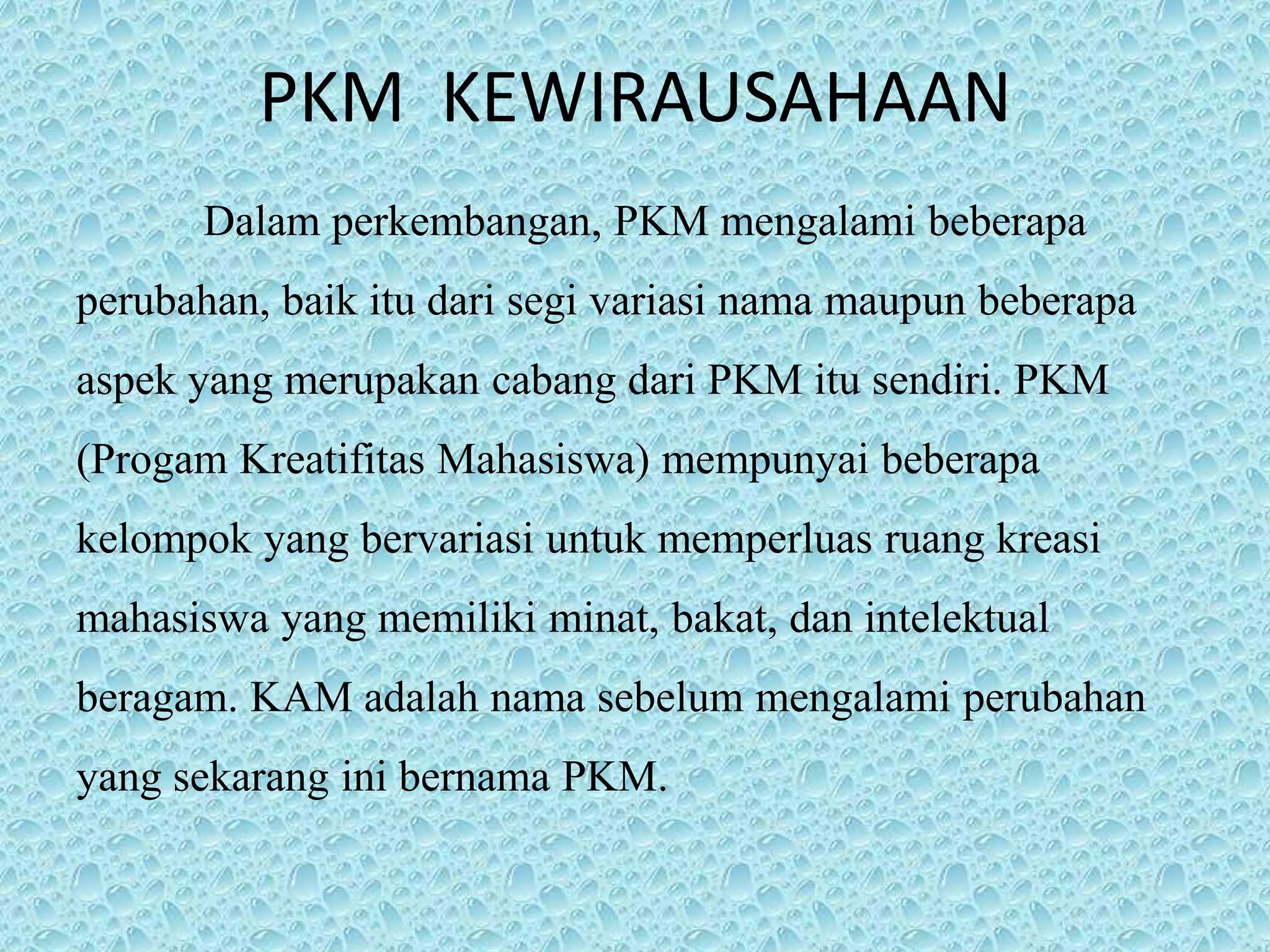 Pkm kewirausahaan | PPTX
