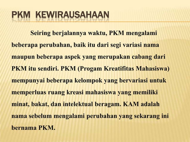 Pkm kewirausahaan | PPTX