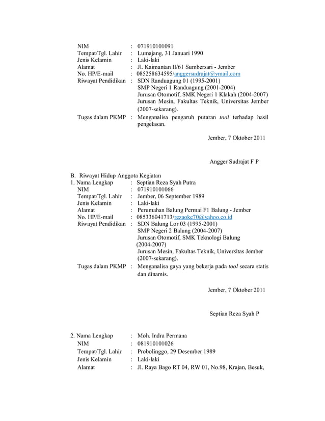 Contoh proposal PKM-P | PDF