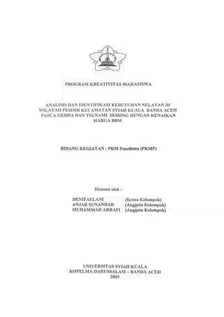 Pkmp contoh anggaran salah | PDF