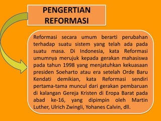 Pkn- Pelaksanaan Demokrasi pada Masa Reformasi | PPTX