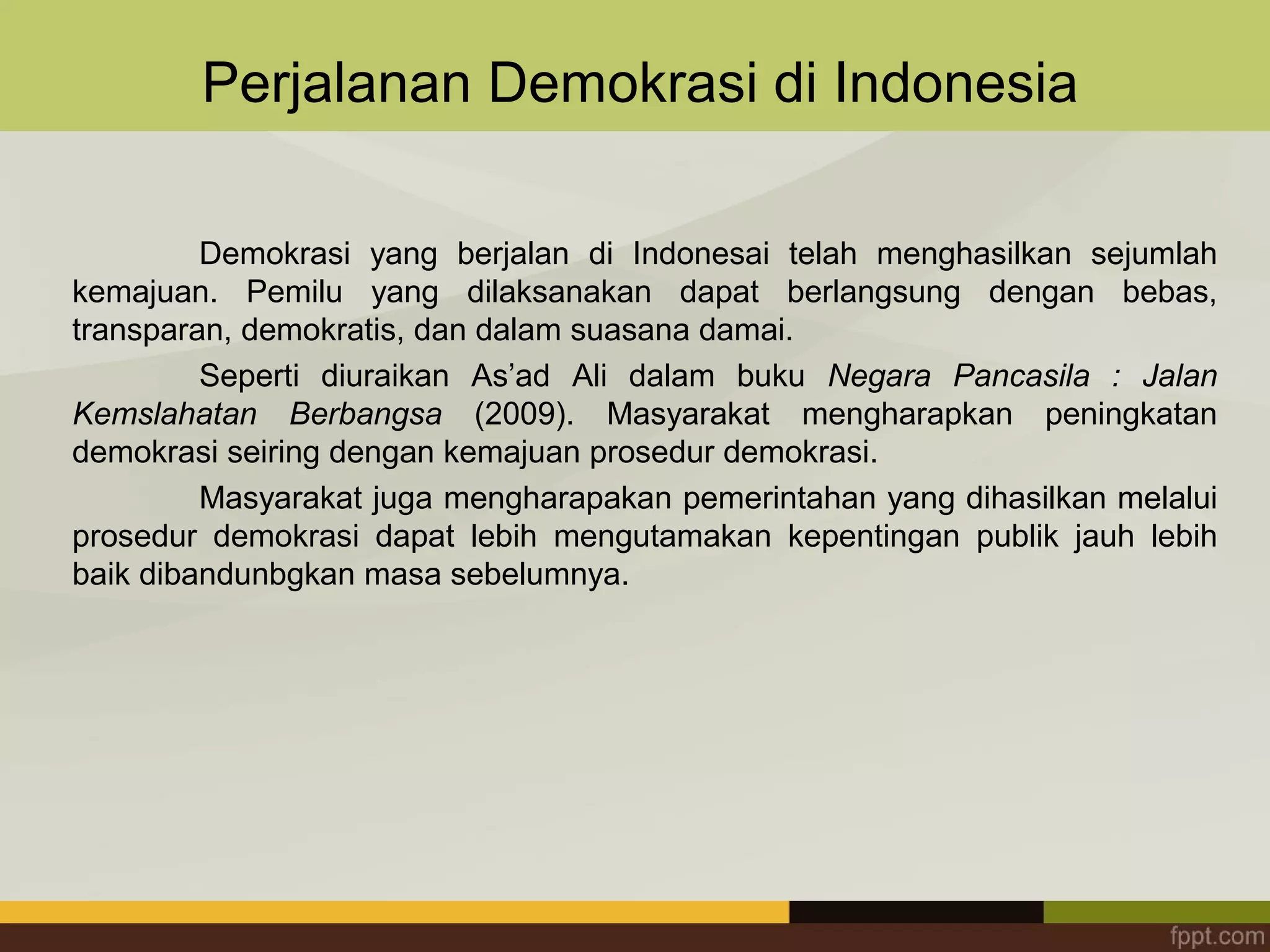 DEMOKRASI INDONESIA | PPT