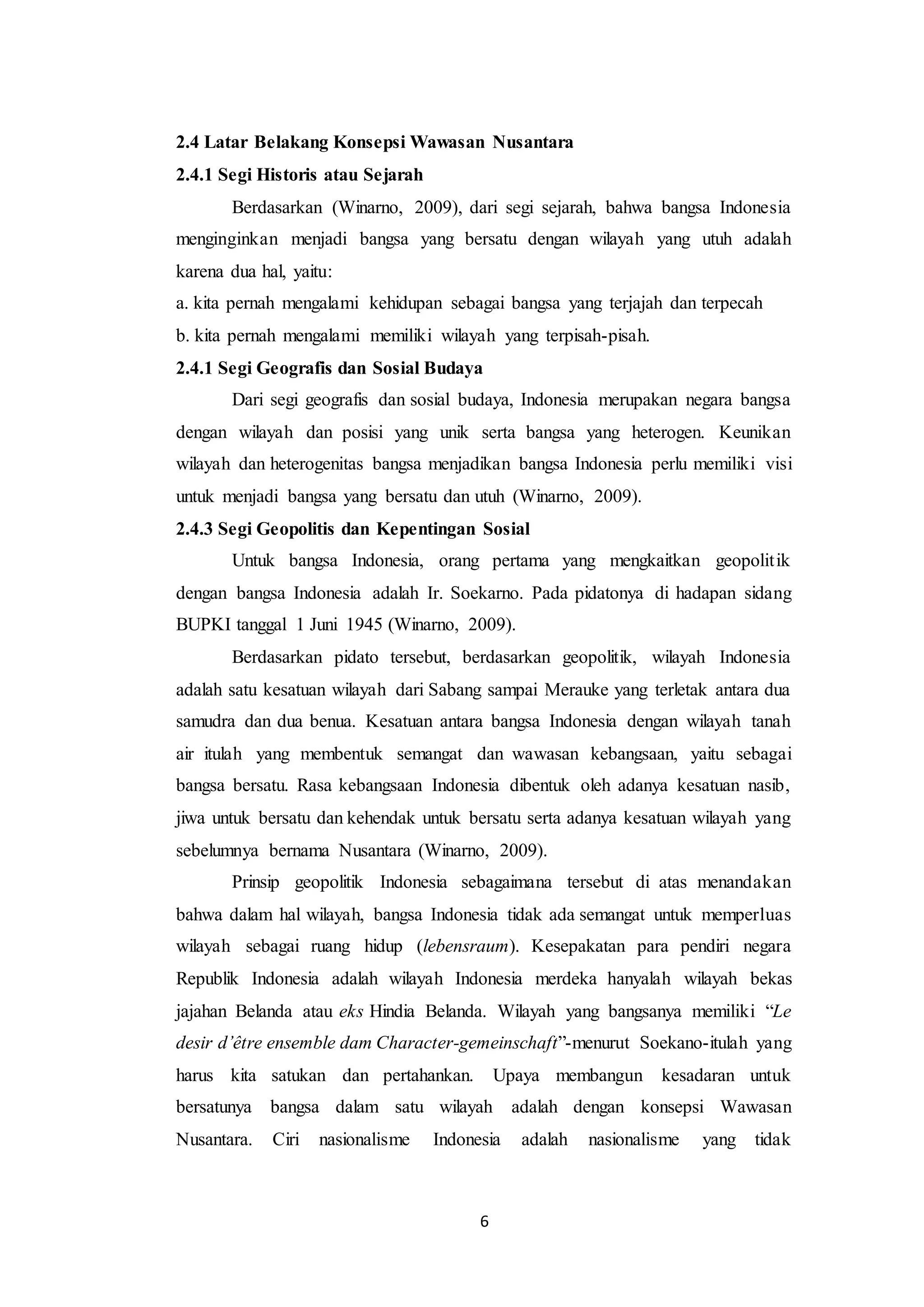 Wawasan Nusantara dan Ketahanan Nasional | DOCX