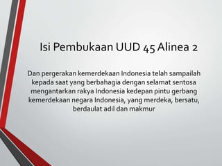 Intisari pembukaan uud 45 | PPTX