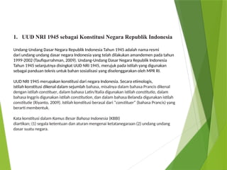Materi pancasila Nilai dan Norma dalam Konstitusi Pancasila | PPTX
