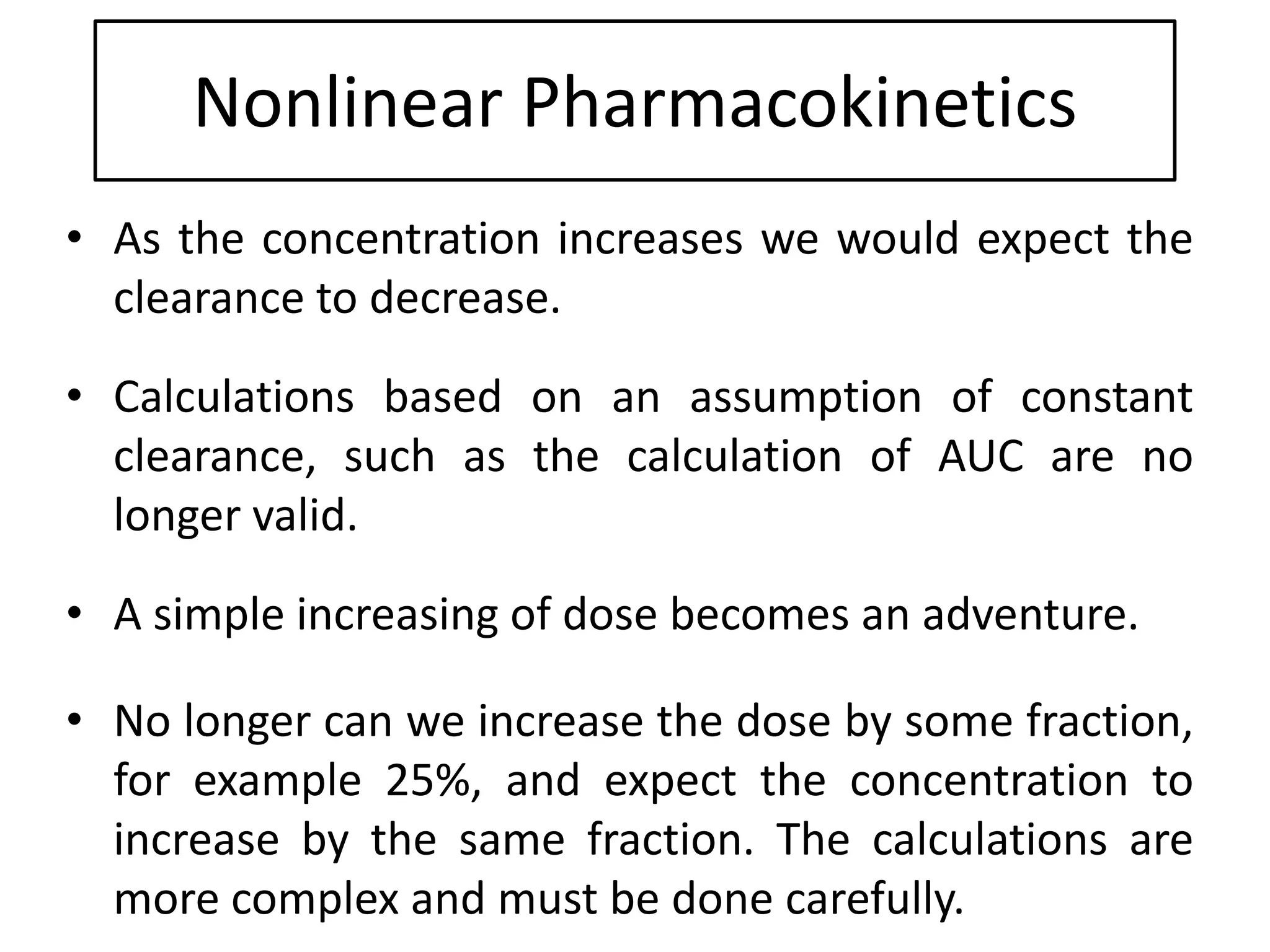 Non linear Pharmacokinetics | PDF