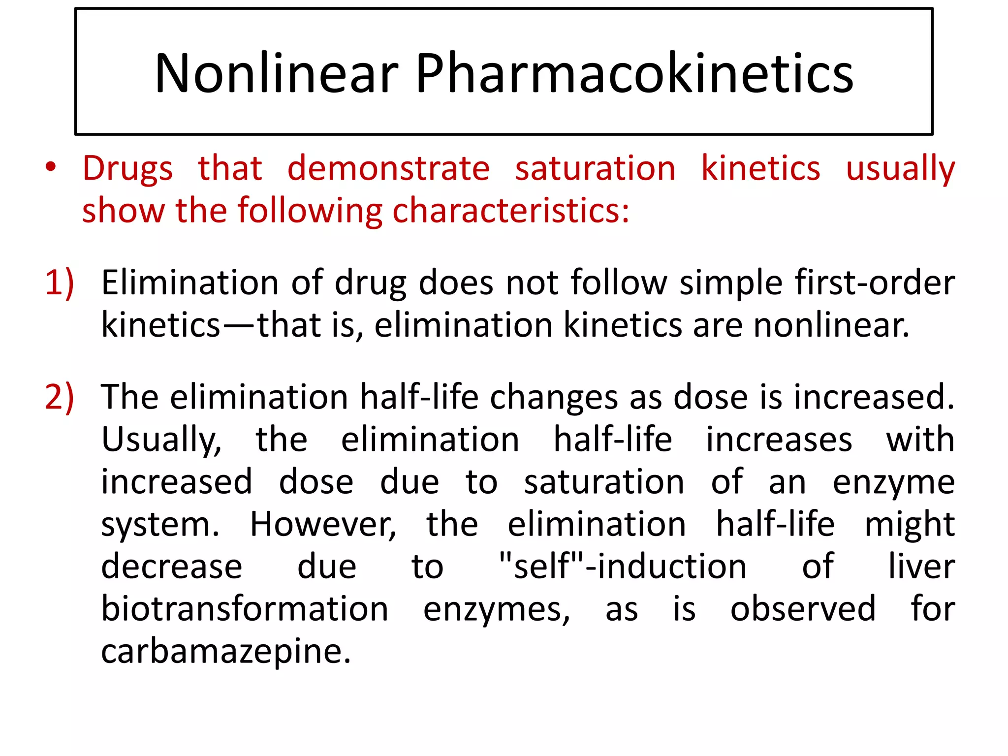 Non linear Pharmacokinetics | PDF