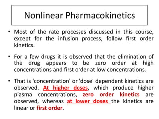 Non linear Pharmacokinetics | PDF