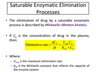 Non linear Pharmacokinetics | PDF